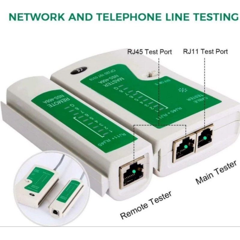 Jual LAN Tester Alat Cek Kabel RJ 45 rj45 rj11 RJ 11 test tes jaringan ...