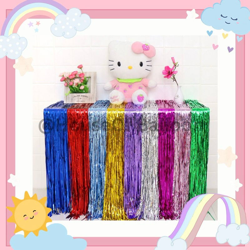 Jual Tirai foil ulang tahun happy birthday / slinger curtain foil ...