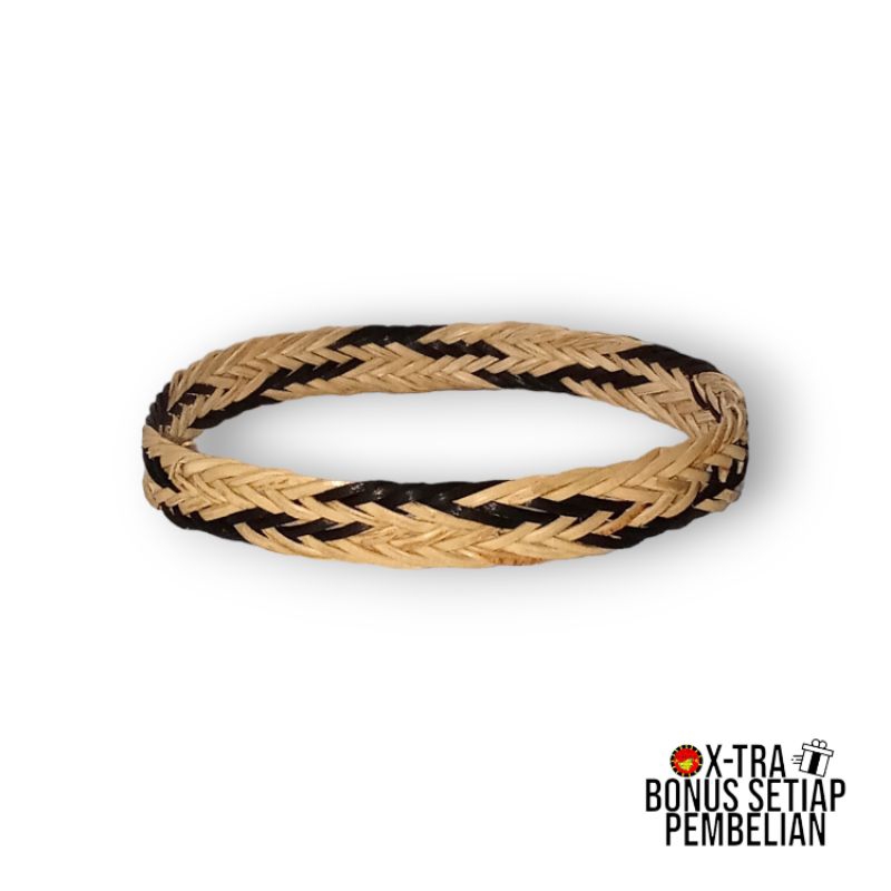 Jual Gelang Simpai 9 Double Putih Batik Hitam Resam/Rotan Asli ...