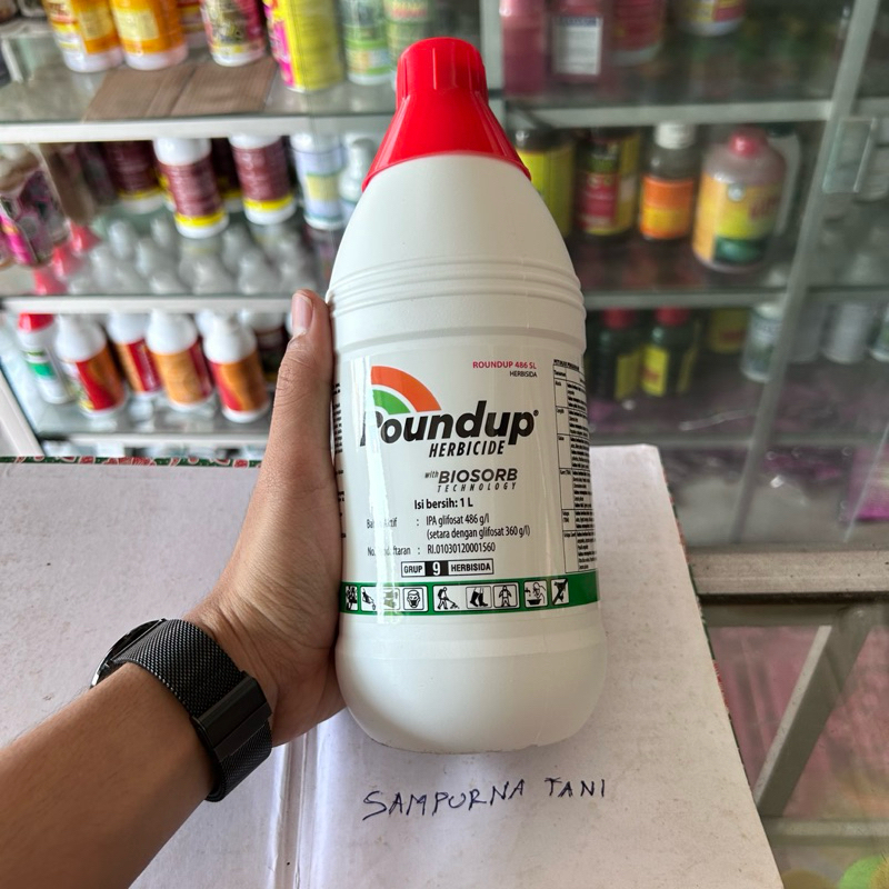Jual ROUNDUP 486SL HERBISIDA OBAT PEMBASMI RUMPUT LIAR & GULMA 1 liter ...