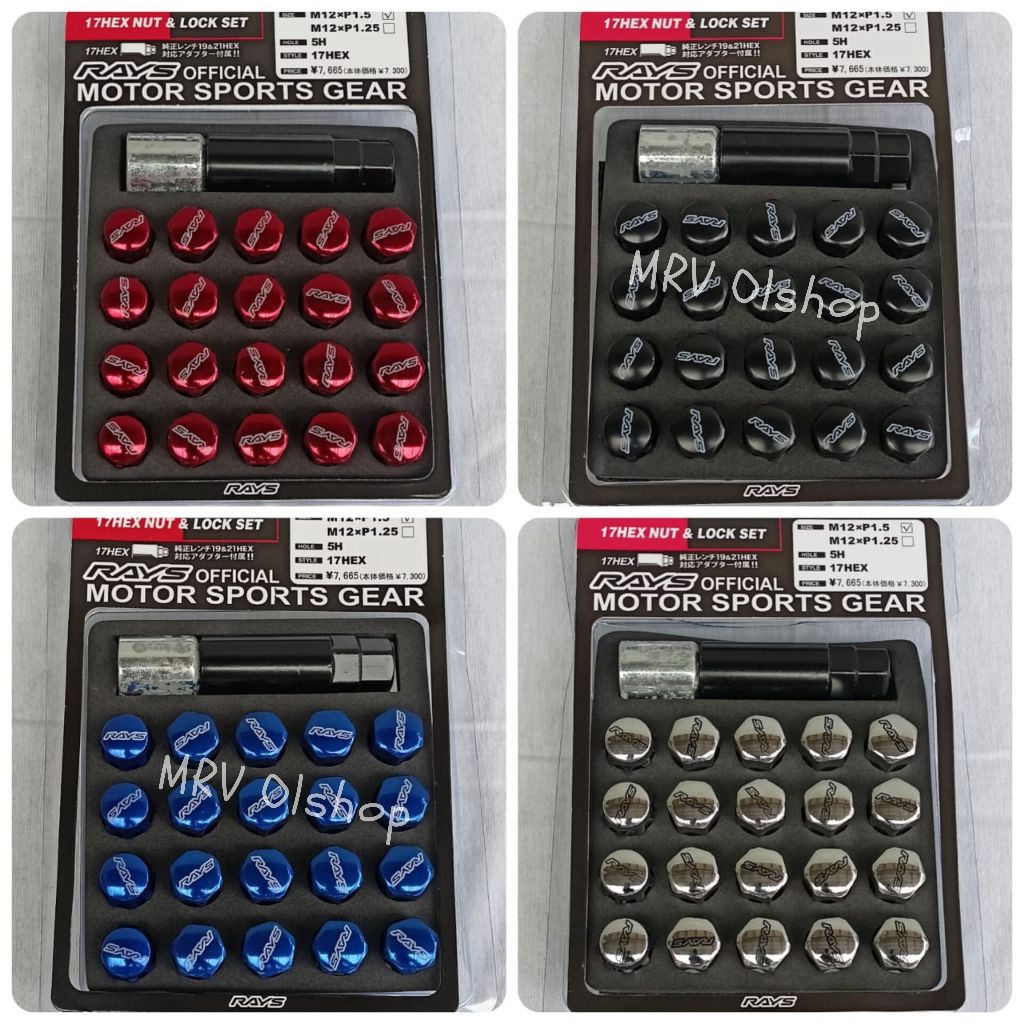 Jual MUR BAUT RODA VELG Mobil Racing RAYS / LUG NUT RAYS ANTI MALING ...