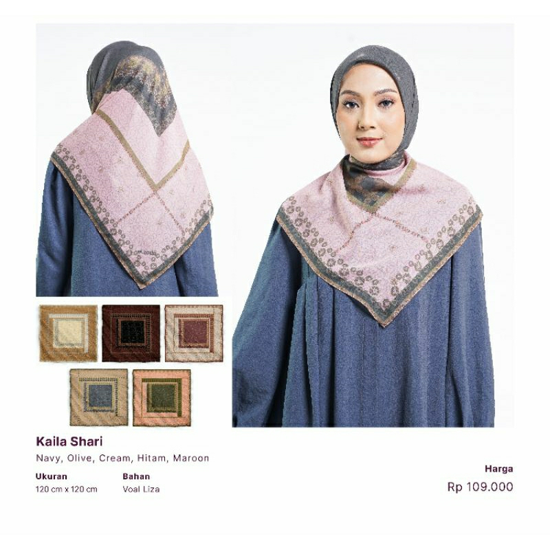 Jual ELZATTA HIJAB KAILA SHARI VOAL HIJAB SEGI EMPAT MOTIF KEKINIAN ...
