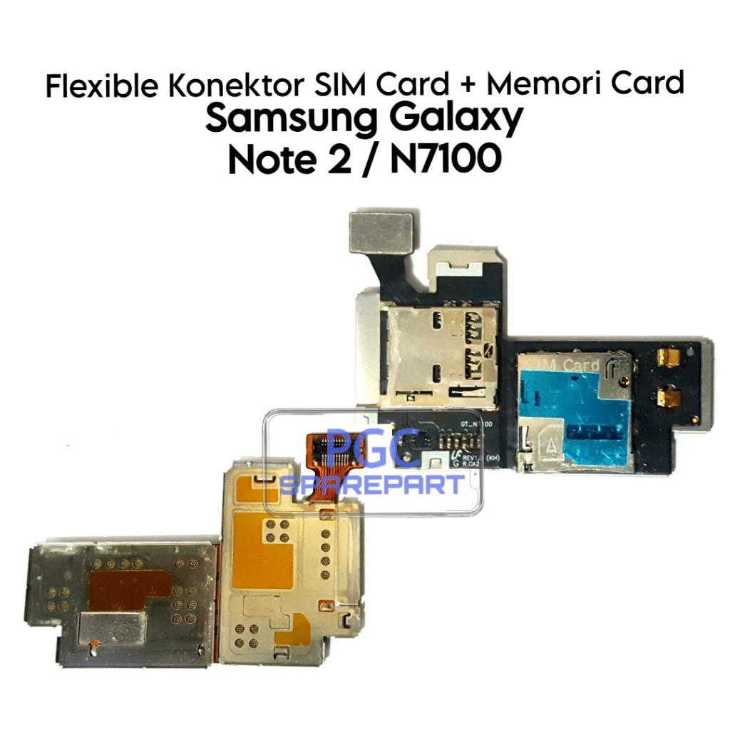Jual Flexible + Frame Konektor SIM Card Memori Card Samsung Galaxy Note 2 / N7100 / GT-N7100 ...