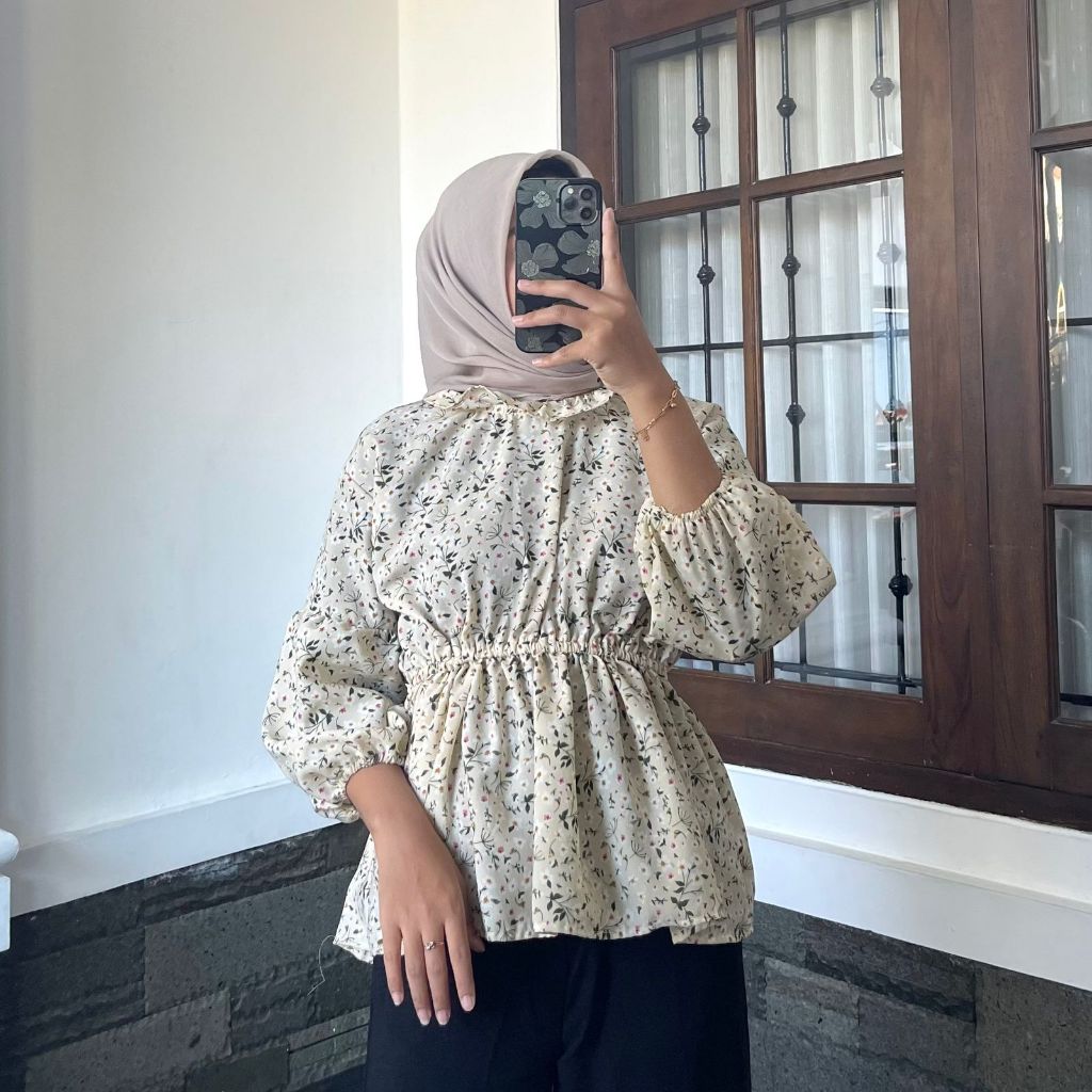 Jual FLOWER BLOUSE / BLOUSE BUNGA | BLOUSE KOREAN STYLE VINTAGE / baju ...