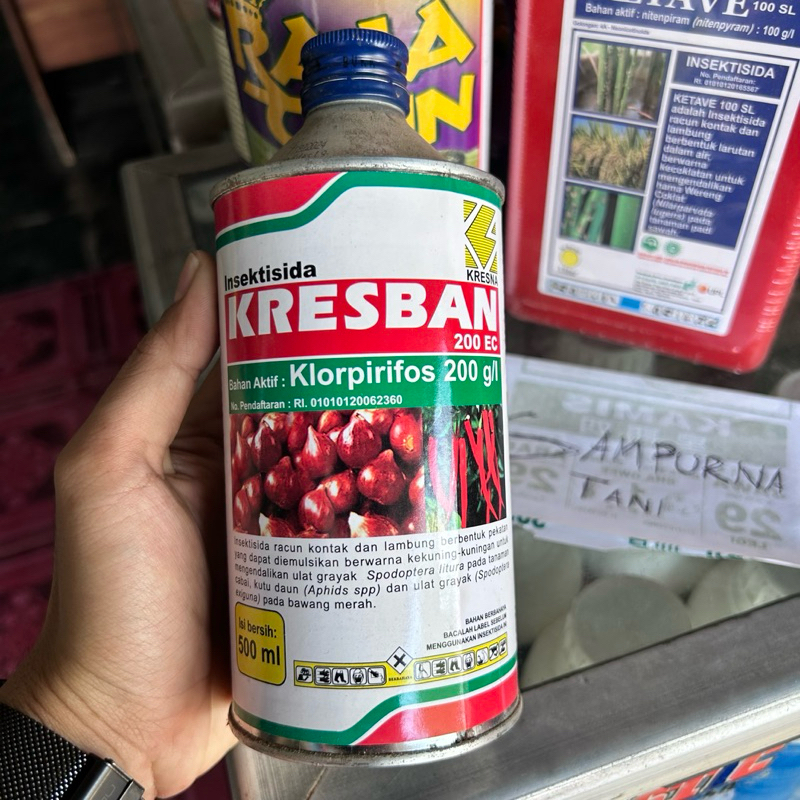 Jual Obat Hama Tanaman Kresban 200EC 500ML Insektisida Klorpirifos ...