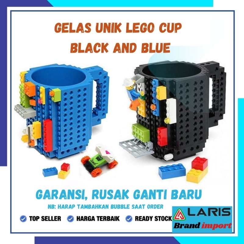 Jual VKTECH Gelas Mug Lego Build-on Brick 350ml DIY Building Blocks Toy ...