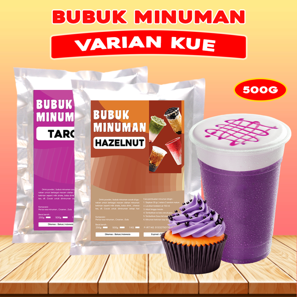 Jual BUBUK MINUMAN RASA 500G / SERBUK MINUMAN RASA KUE / BUBUK MINUMAN ...