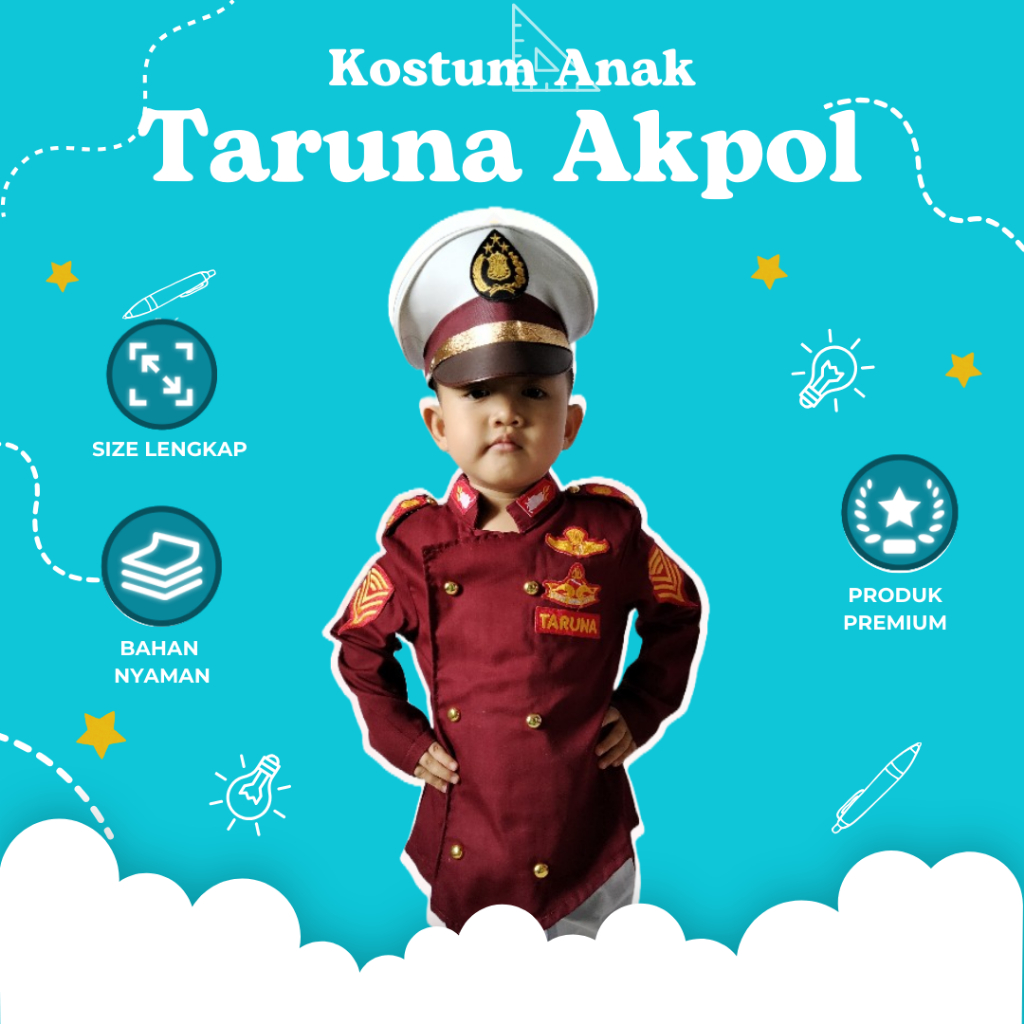 Jual TARUNA AKPOL ANAK BAJU PROFESI ANAK KOSTUM ANAK AKPOL BAJU TARUNA ...