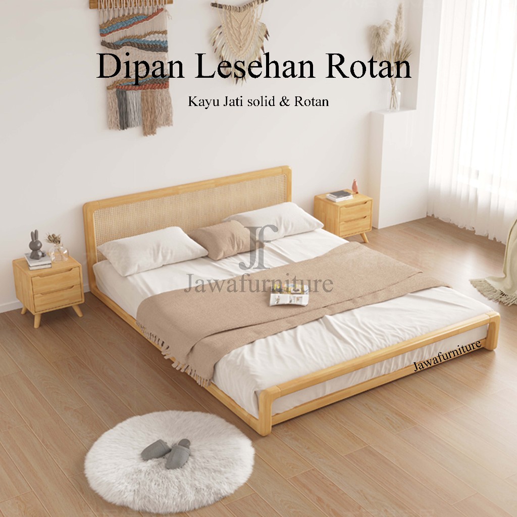 Jual Jawafurniture Tempat Tidur Rotan Minimalis Kayu Jati Solid Divan ...