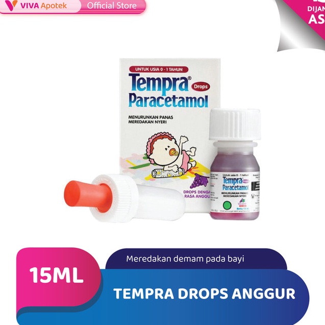 Jual Tempra Drops Anggur untuk Penurun Demam Usia 2 Tahun 15ml | Shopee ...