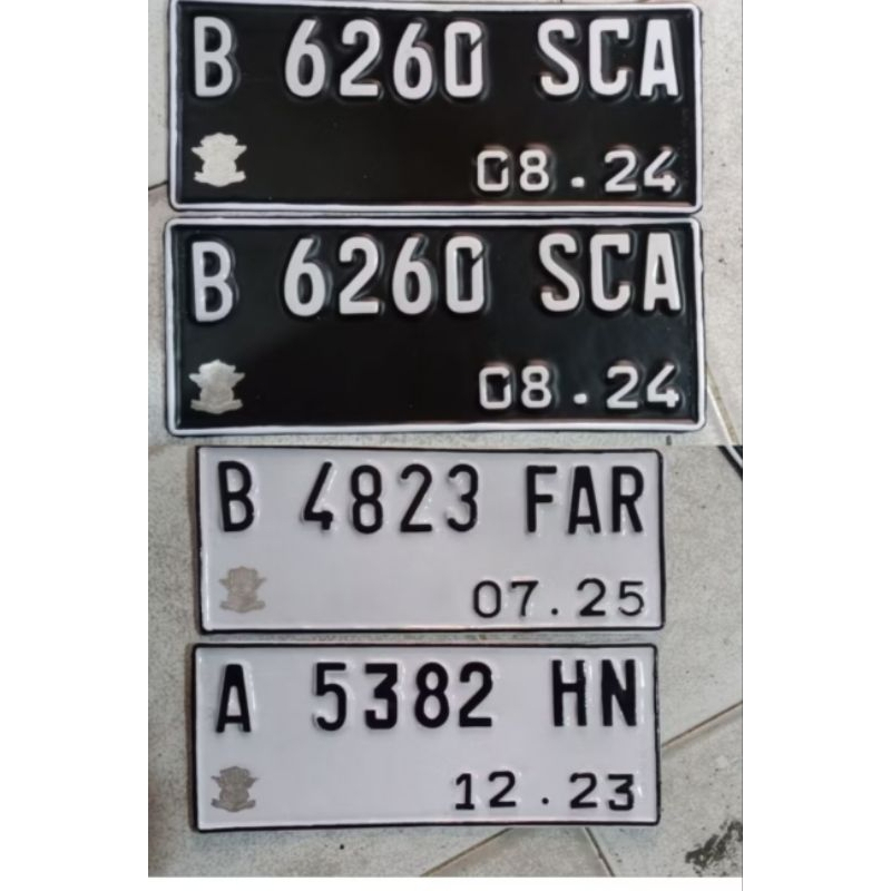 Jual nomor plat motor putih dan hitam | Shopee Indonesia