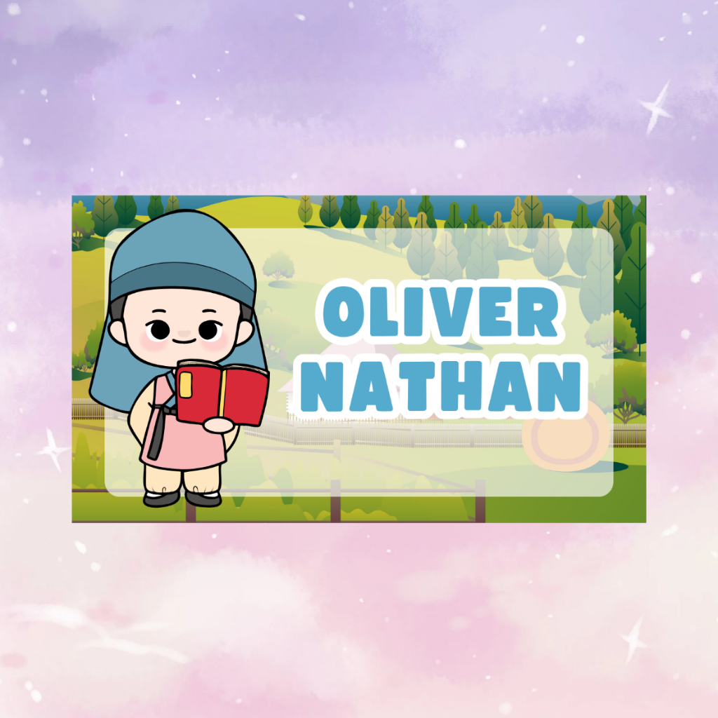 Jual Stiker Label Nama Custom Tema Anak Laki-Laki Sticker Name Tag ...