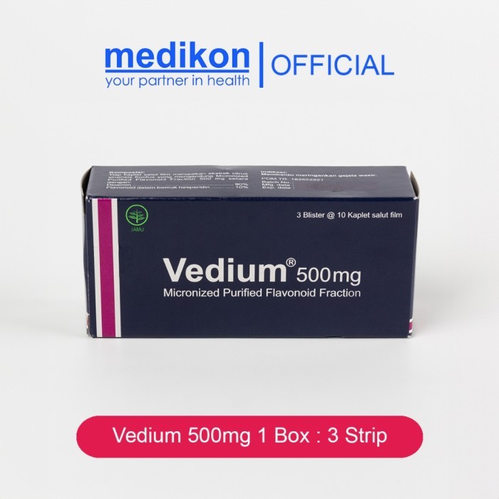 Jual Medikon Vedium 500mg Box (1 Box x 3 Strip) | Shopee Indonesia