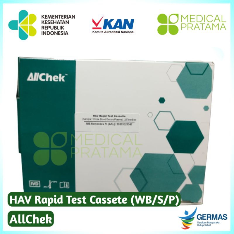 Jual HAV rapid test cassete isi 25 test merk AllChek(WB/S/P) | Shopee ...