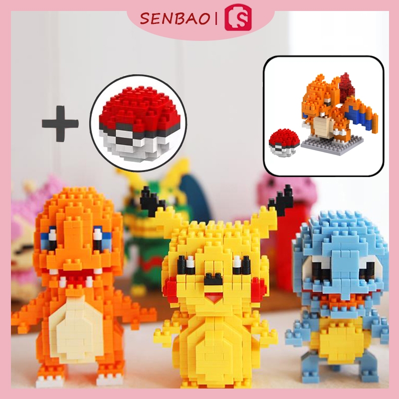 Jual SENBAO Nano DIY Block Pokemon Character Pikachu Toys Mainan Balok ...