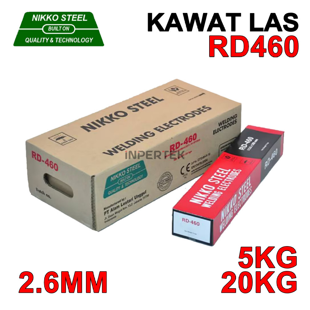 Jual Kawat Las 2.6mm RD460 NIKKO STEEL 2.6 X 350 Elektroda RD 460 2.6 mm Welding Listrik Kemasan ...