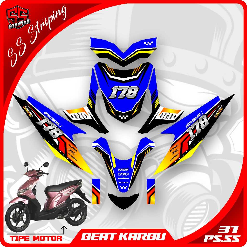 Jual Decal Sticker Full Body Beat Karbu - Stiker Full Body Beat Karbu ...