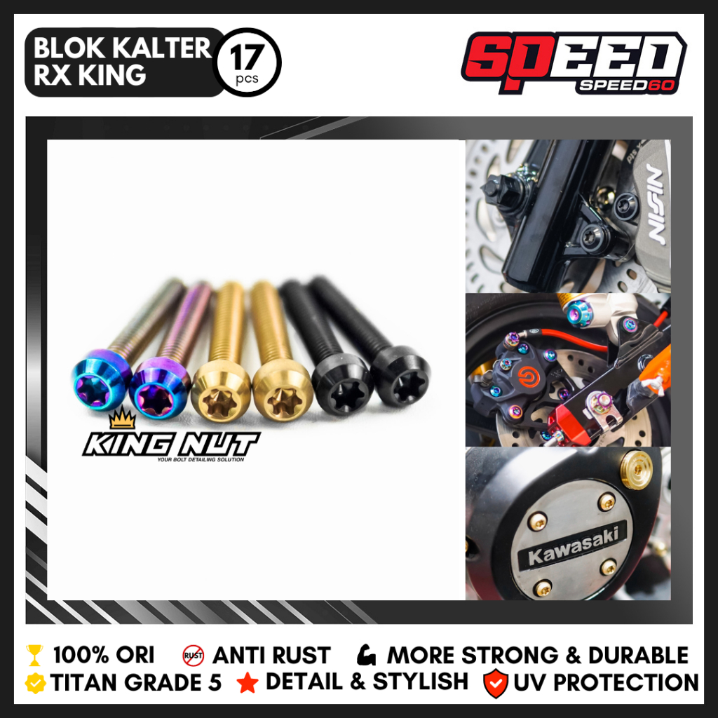 Jual Titanium Probolt NT Baut Blok Kalter Yamaha Rx King Grade 5 King Nut New Tech | Shopee ...