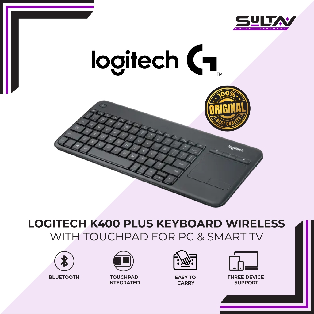 Jual Keyboard Logitech K400 Plus - Logitech K400 Plus Keyboard Wireless ...