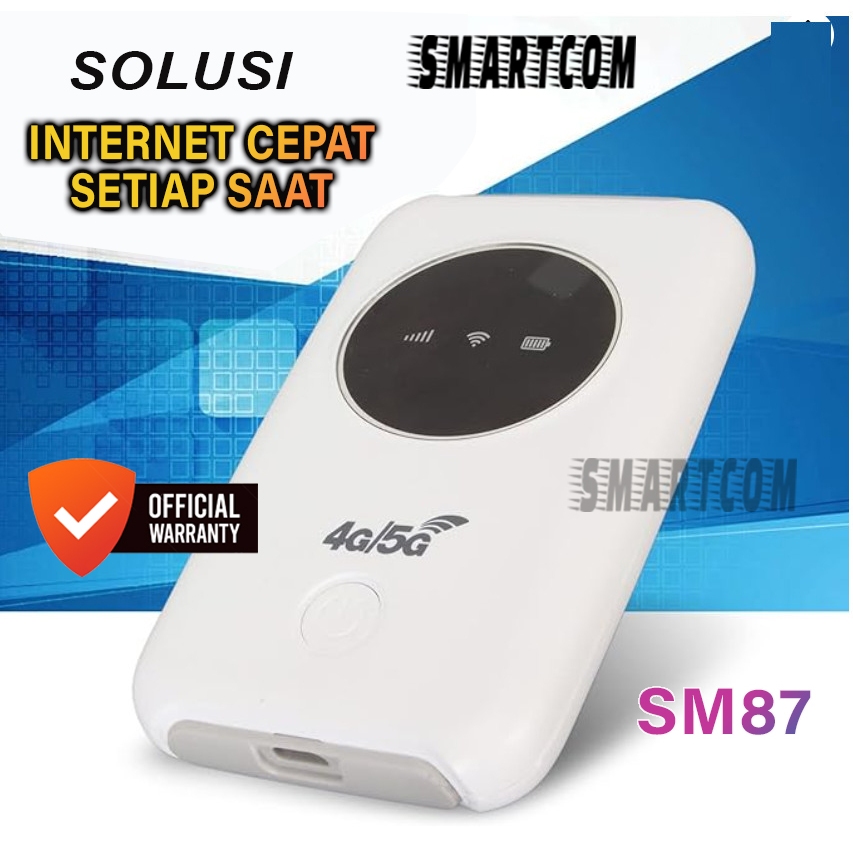 Jual SMARTCOM - Modem Mifi Wifi SM87 Pro Unlock All Operator 4G 3200mAh | Shopee Indonesia