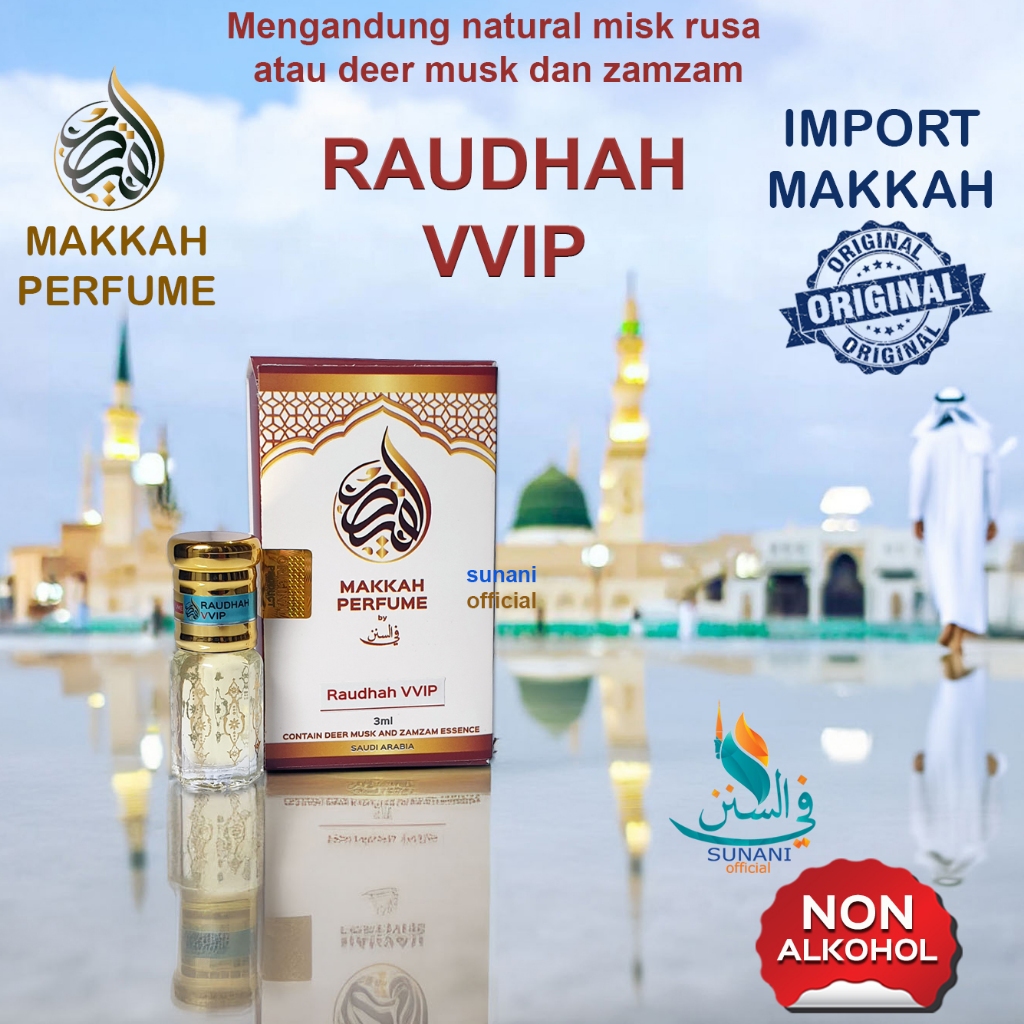 Jual PARFUM RAUDHAH VVIP, MAKKAH PERFUME, CONTAIN NATURAL DEER MUSK AND ...