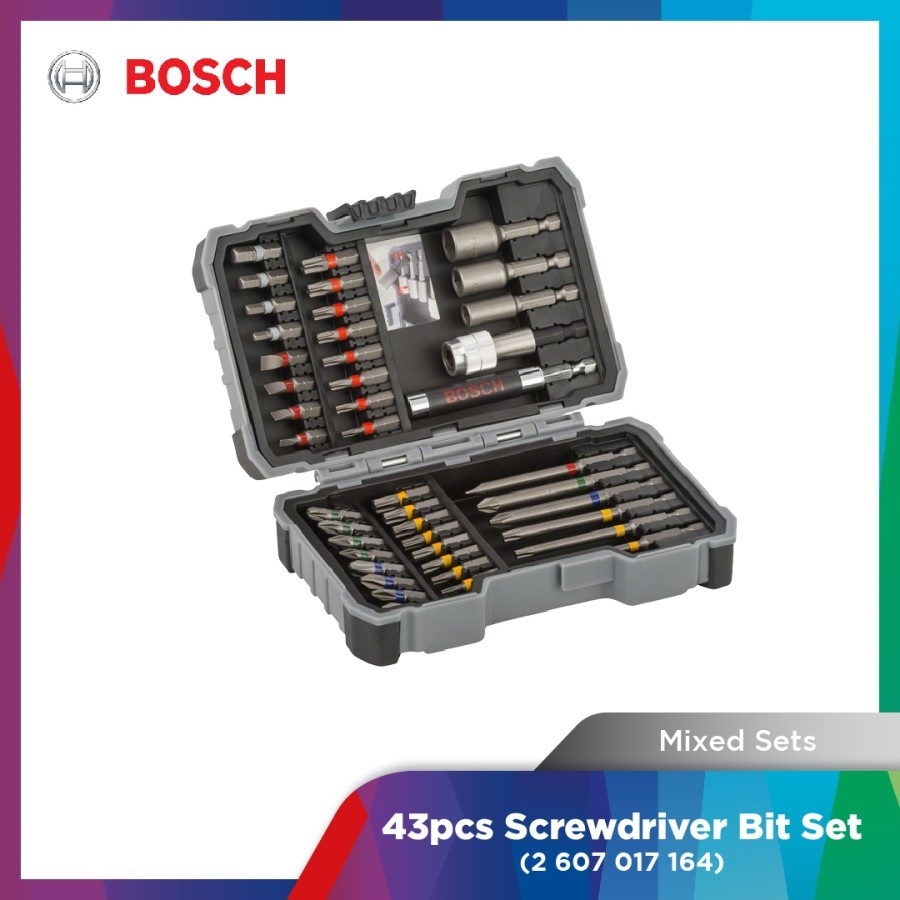 Jual Bosch Mata Obeng Set 43 pcs Screwdriver Bit Set | Shopee Indonesia