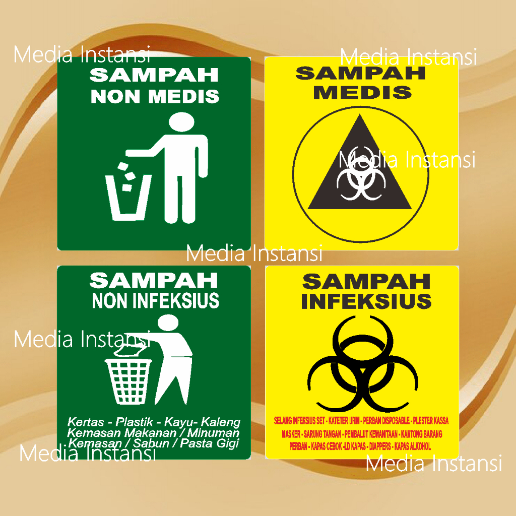 Jual Aneka Stiker Untuk Tempat Sampah | Stiker Infeksius/Non Infeksius ...