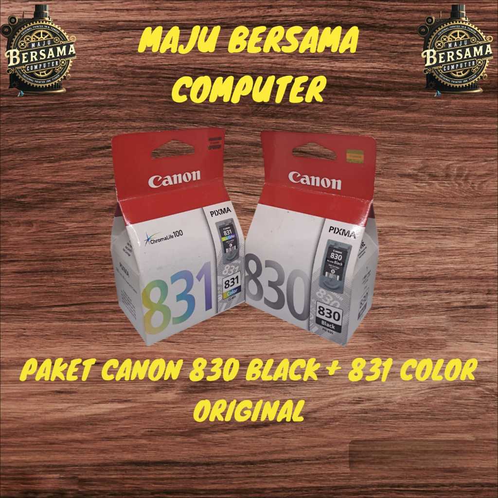 Jual Paket Tinta Canon 830 Black + 831 Color Original | Shopee Indonesia