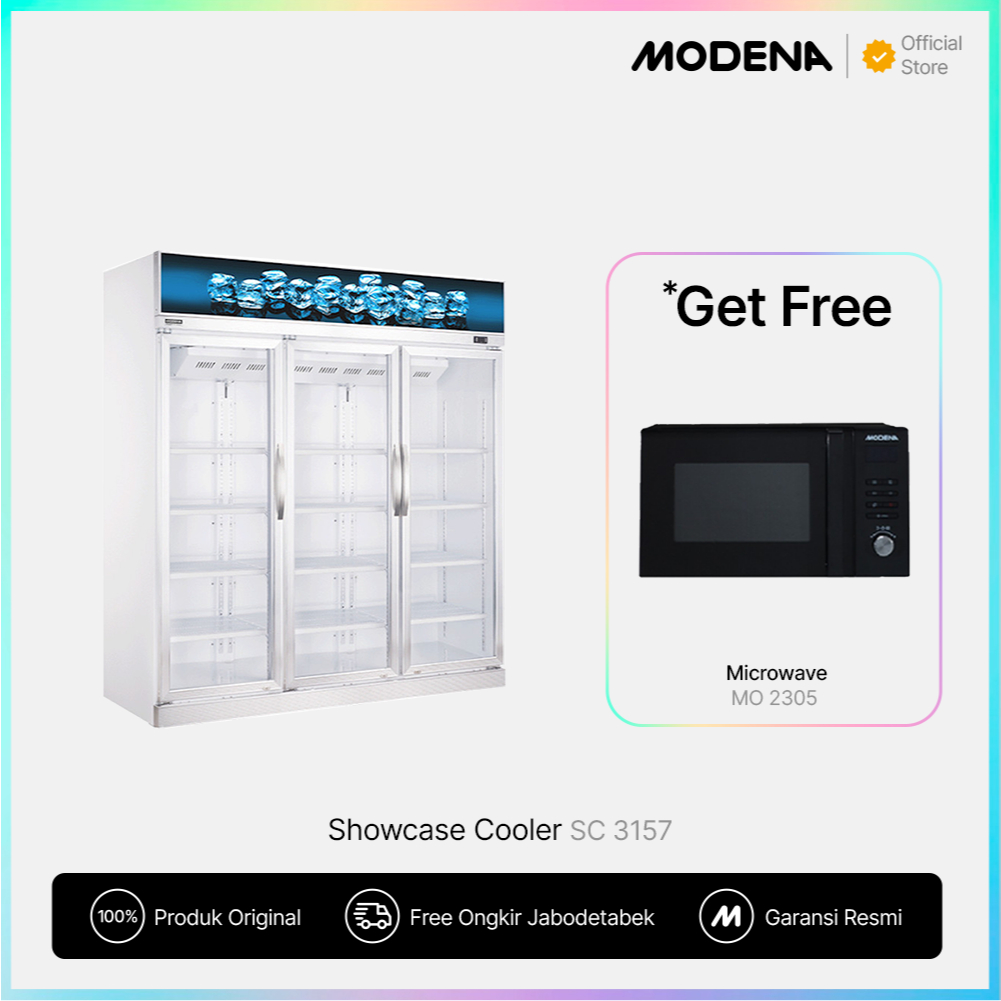 Jual MODENA Showcase Cooler - SC 3157 | Shopee Indonesia