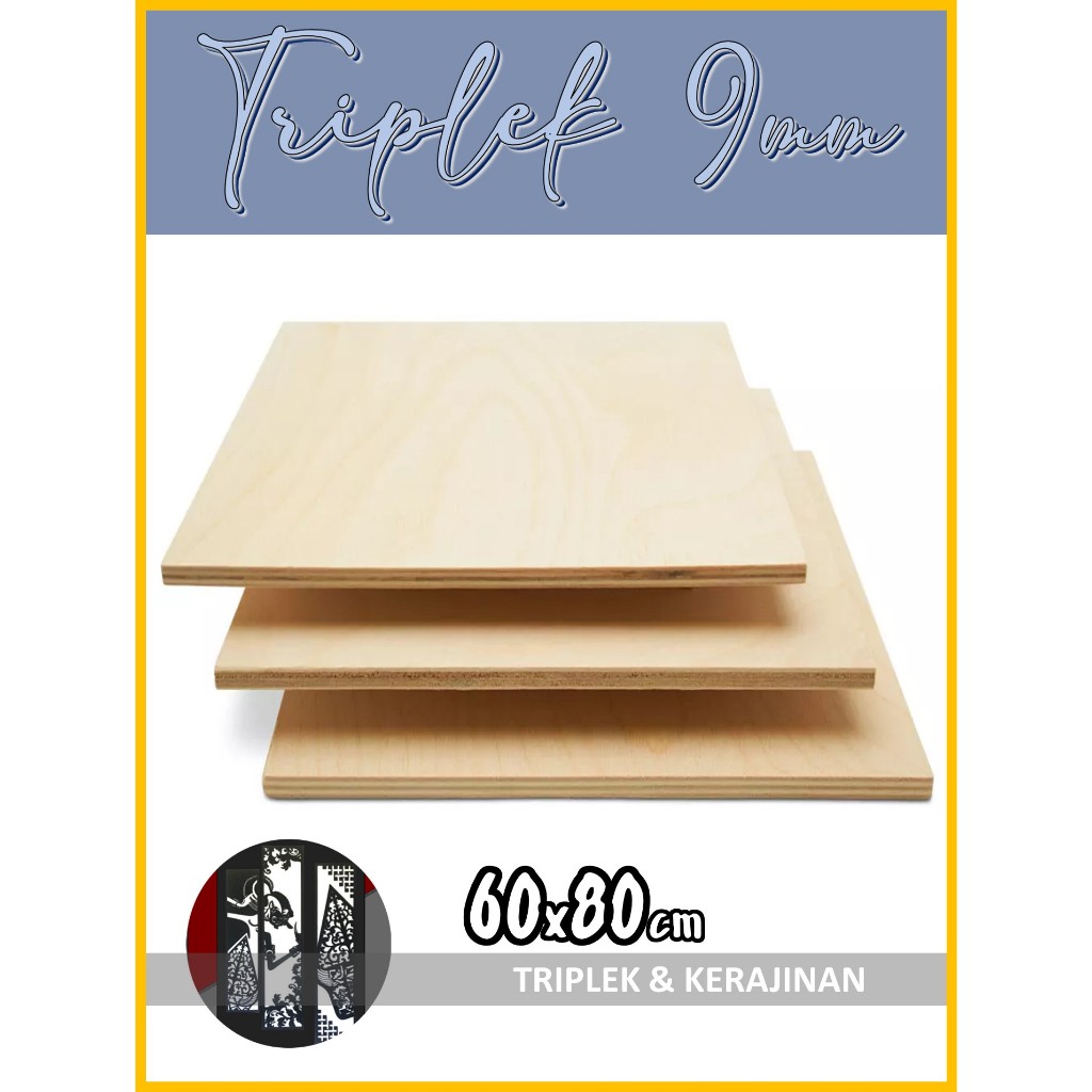 Jual Triplek 9mm 60x80 cm Kualitas Premium Plywood Multiplek 9 mm 60 x ...