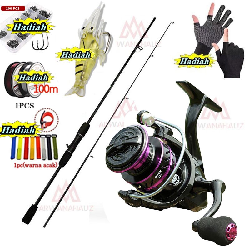 Jual 1.65M/1.8M/2.1M/2.4M Joran Pancing Set 15 Kg Reel Pancing Murah ...