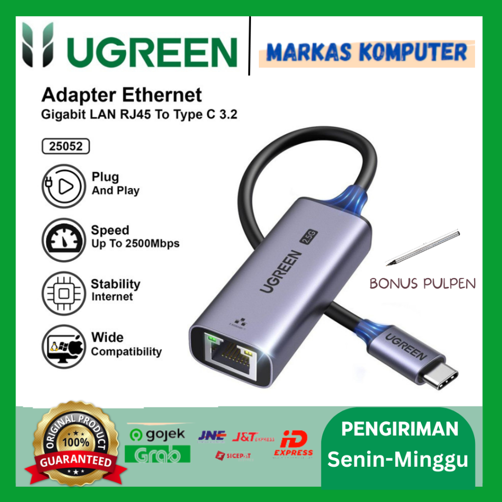 Jual UGREEN Lan Adapter USB Type C To RJ45 Gigabit Ethernet Up To ...