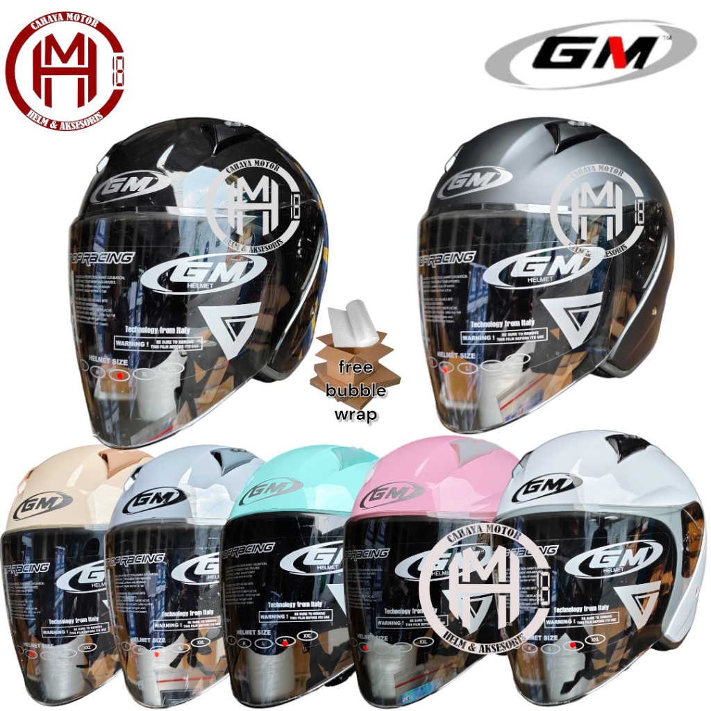 Jual HELM GM G1 SOLID SINGLE VISOR / HALF FACE / HELM TERBARU | Shopee ...