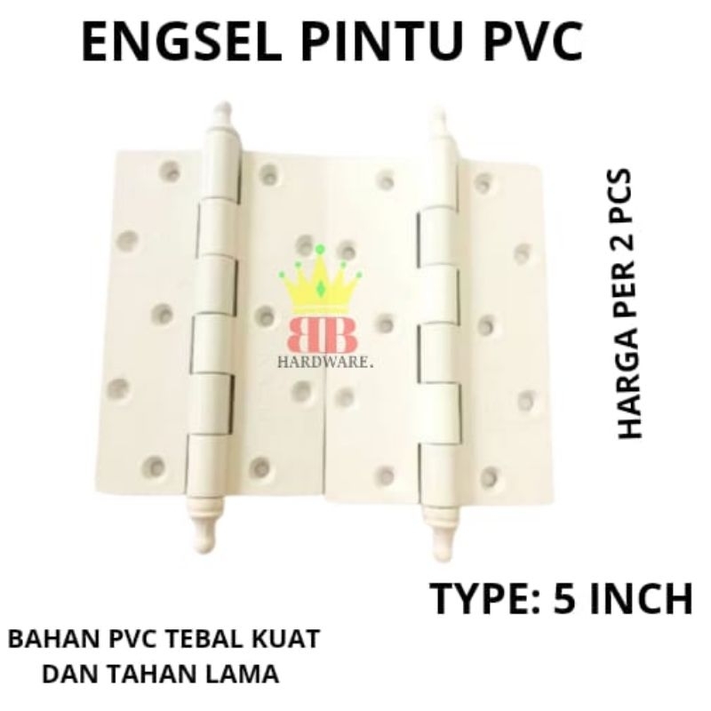 Jual ENGSEL PVC 5 INCH / ENGSEL PINTU PLASTIK / ENGSEL PVC MURAH ...