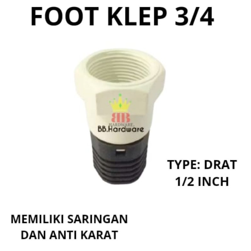 Jual FOOT KLEP PVC 3/4 / FOOT VALVE SARINGAN PIPA PVC | Shopee Indonesia