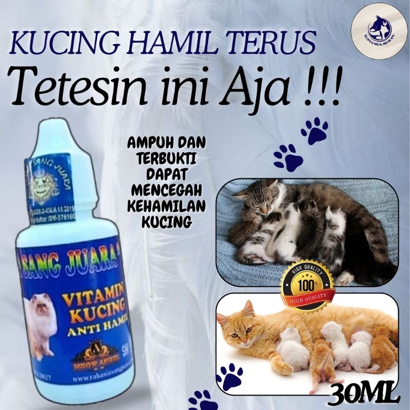 Jual OBAT Anti Hamil Kucing Ampuh Dan Efektif 30ml | Shopee Indonesia