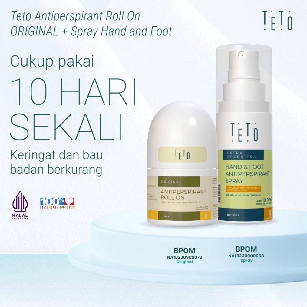 Jual KODE T92J TETO Paket Mix Teto Hand and Foot Spray 3ml Green Tea ...