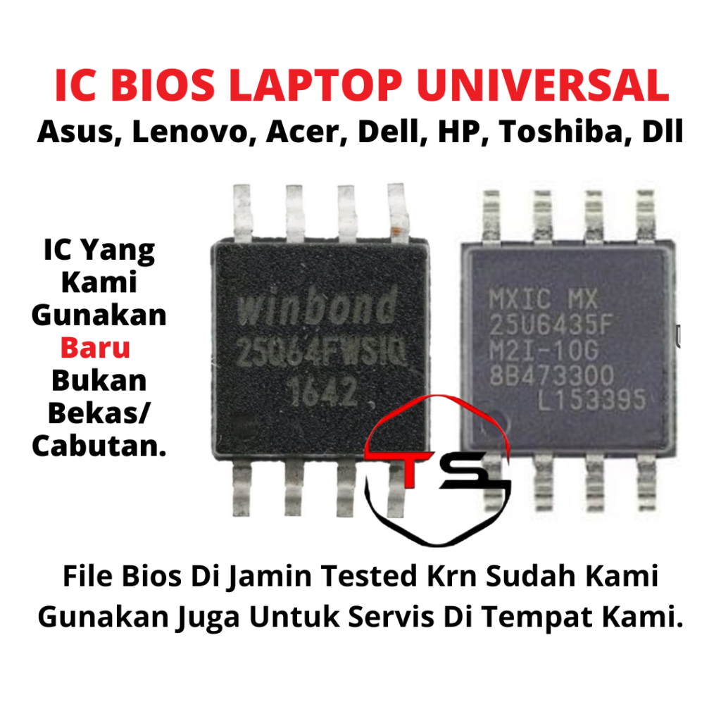 Jual IC Bios Laptop Asus Lenovo Acer Dell HP Dll Semua Seri Sudah Isi ...