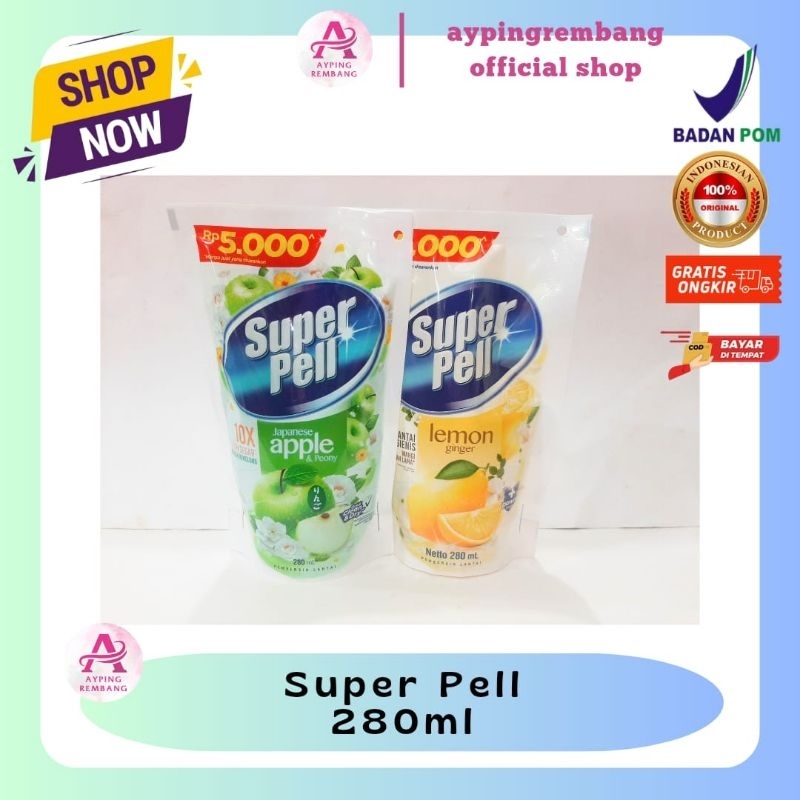 Jual Super Pell Pembersih Lantai Refil 280ml DAPAT 2PCS | Shopee Indonesia