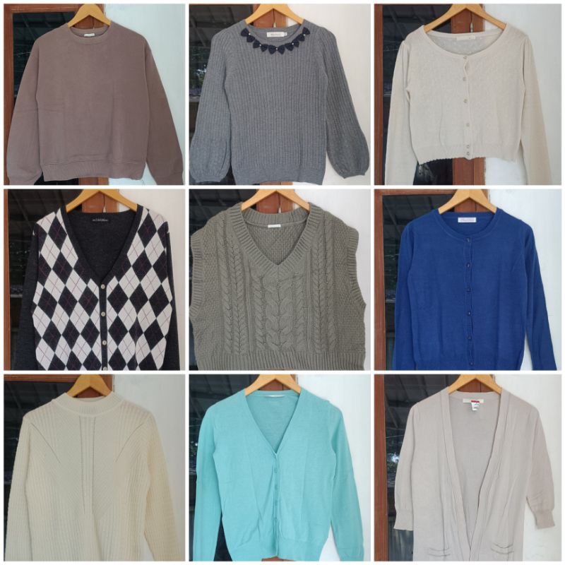Jual CARDIGAN OUTER SWEATER PRELOVED SECOND THRIFT PREMIUM RUFFLE CROP ...