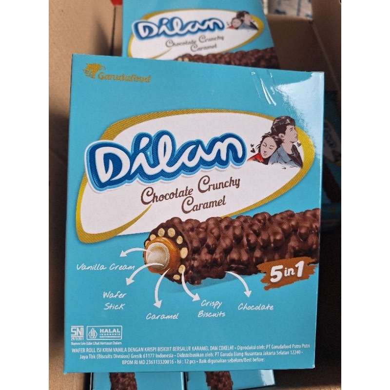 Jual Dilan Chocolate Crunchy Caramel (1box isi 12pcs) | Shopee Indonesia