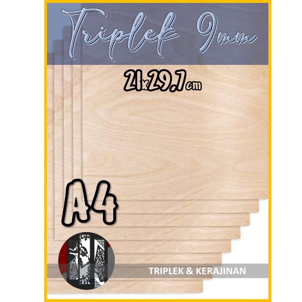 Jual Triplek 9mm Ukuran A4 210x297x9 mm Multiplek Plywood 9 mm A 4 ...
