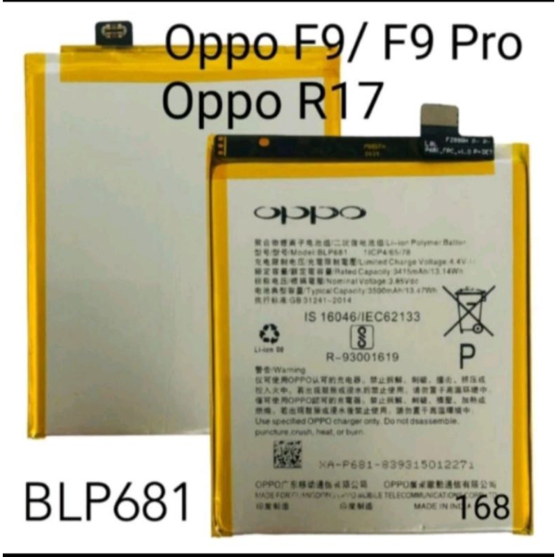 Jual BATERAI OPPO F9/F9 PRO blp 681 ORI 100% | Shopee Indonesia