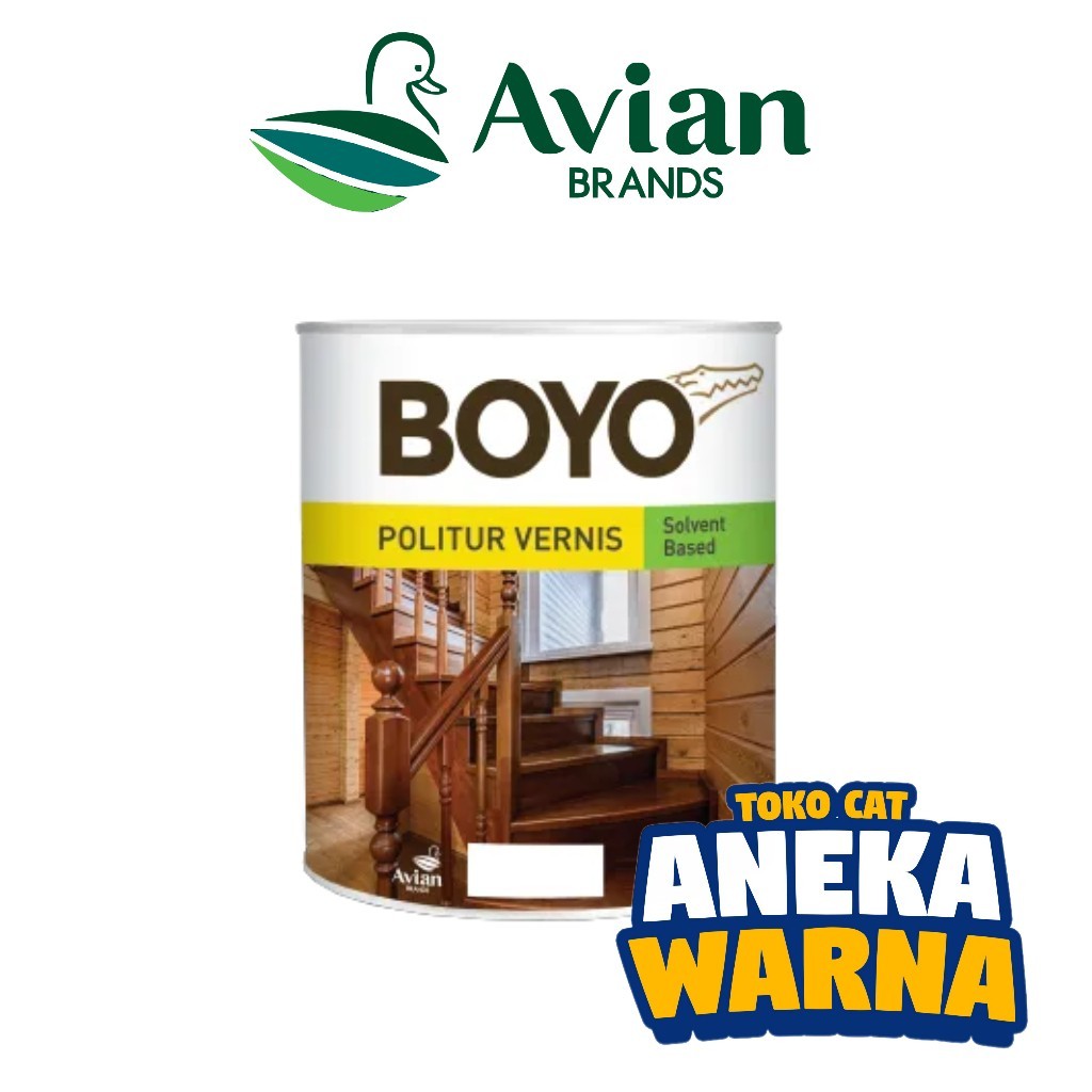 Jual Boyo Politur Vernis Solvent Based 1kg/500cc | Shopee Indonesia