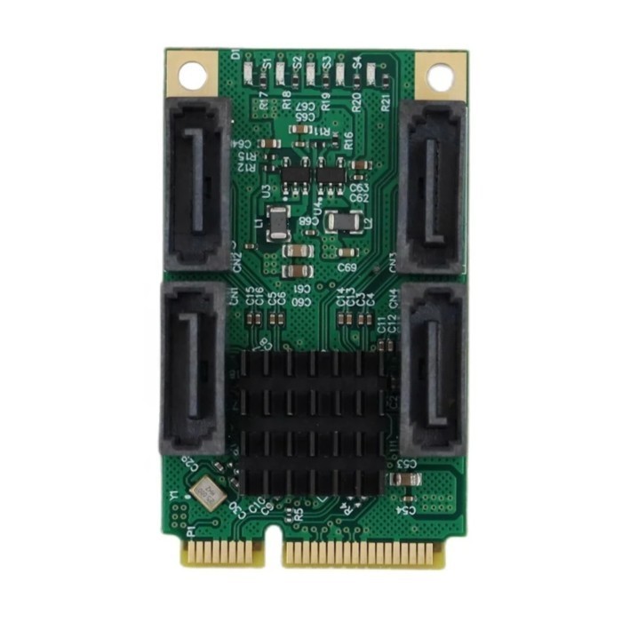 Jual Msata Pcie x4 To 4 Ports SATA3.0 6Gbps Hard Disk Adapter Card Mini ...
