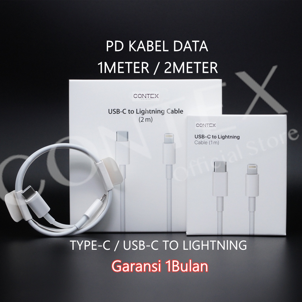 Jual Contex Kabel Data Type C to ip Lightning Kabel charger 20W 27W PD ...