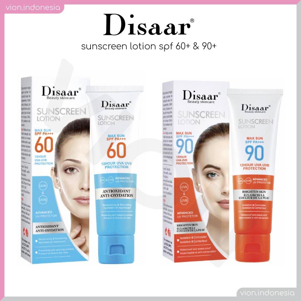 Jual DISAAR Sunscreen Badan SPF90 PA+++ Serum Sunblock Lotion untuk Skin Barrier Protect ...