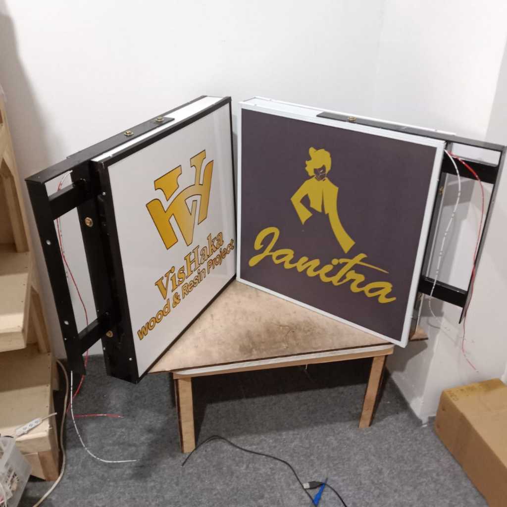 Jual NEON BOX BENTUK OVAL DAN BULAT 2 SISI BAHAN AKRILIK GRATIS BRAKET ...