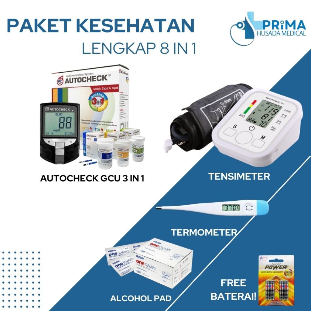 Jual Paket Lengkap Alat Kesehatan 5 In 1 / Autocheck GCU 3in1 / Alat ...