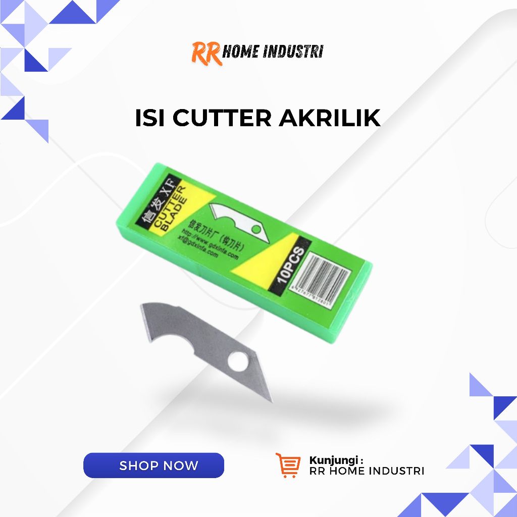 Jual Mata Pisau Reffil Cutter Acrylic ISI 10 PCS / Isi Pisau Cutter ...